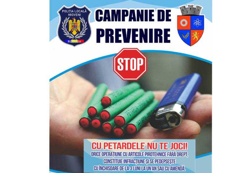 CAMPANIE DE PREVENIRE LA MIOVENI: Cu petardele nu te joci! | ROMEDIA