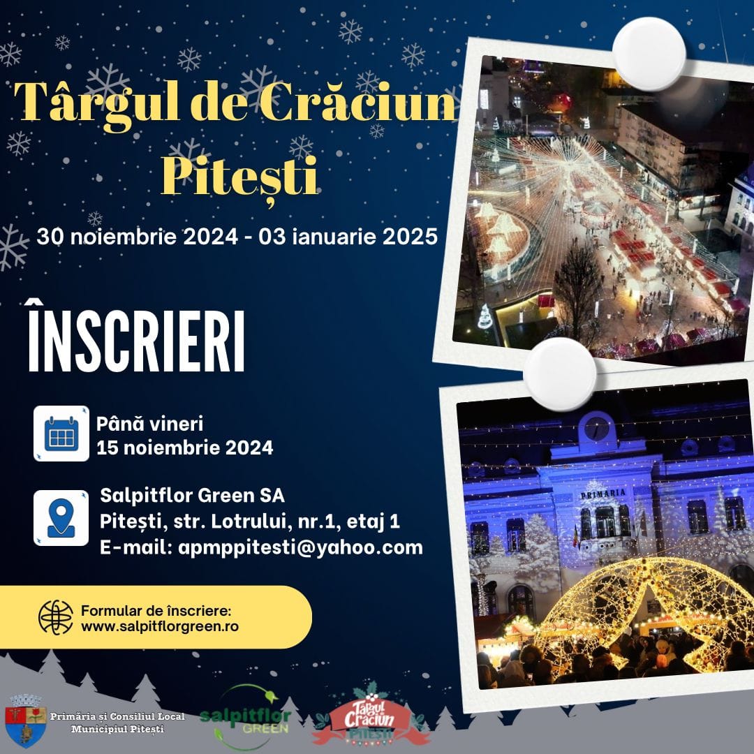 Primăria Pitești: Începe înscrierea participanților la Târgul de ...